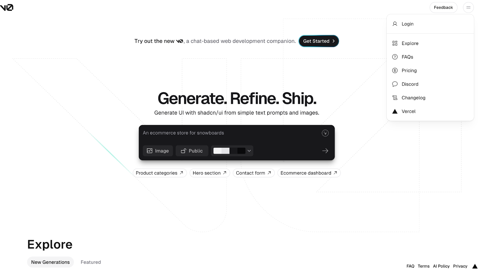 【v0 Vercel】テキストからUIデザインを生成するAI！使い方や料金を徹底解説 | WEEL