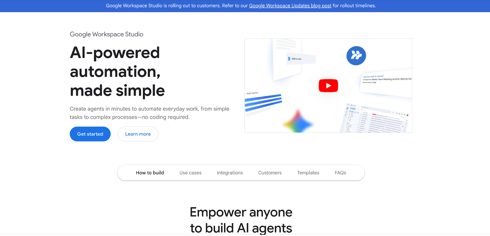 【Google Workspace Studio】AIエージェントで業務を自動化する最新プラットフォームを徹底解説 | WEEL